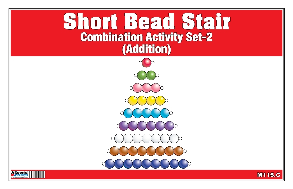 Montessori Materials: Colored Bead Stairs (Premium Quality) - Complete Set